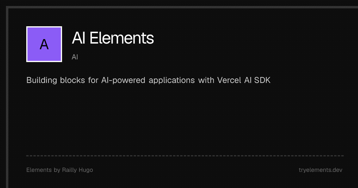 AI Elements Components - Elements | Elements