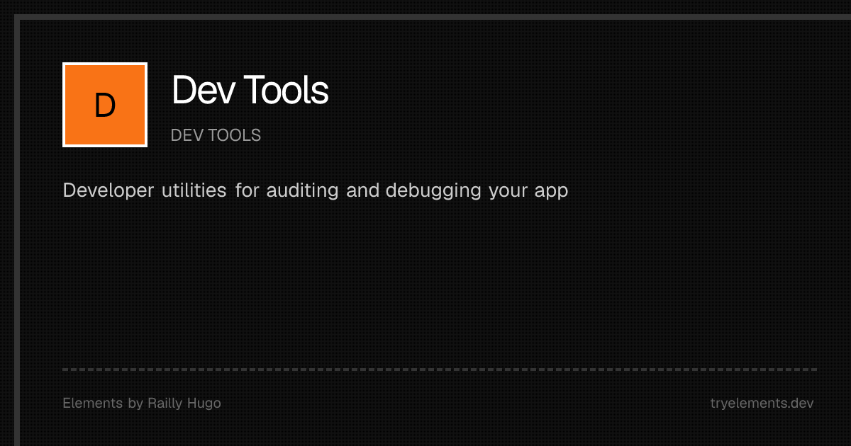 Dev Tools Components - Elements | Elements