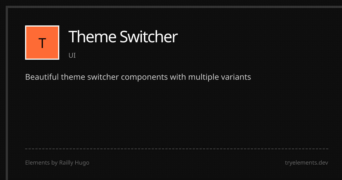 Theme Switcher Components - Elements | Elements
